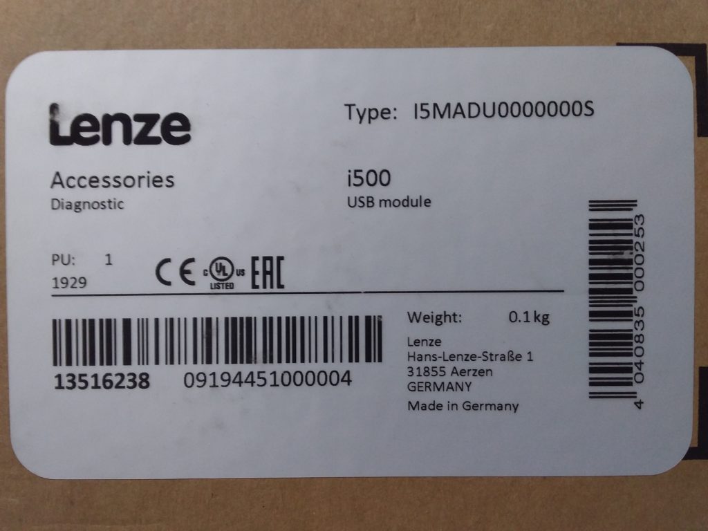 Módulo de Diagnóstico USB i500 – I5MADU0000000S – Lenze – Loja Motion Up