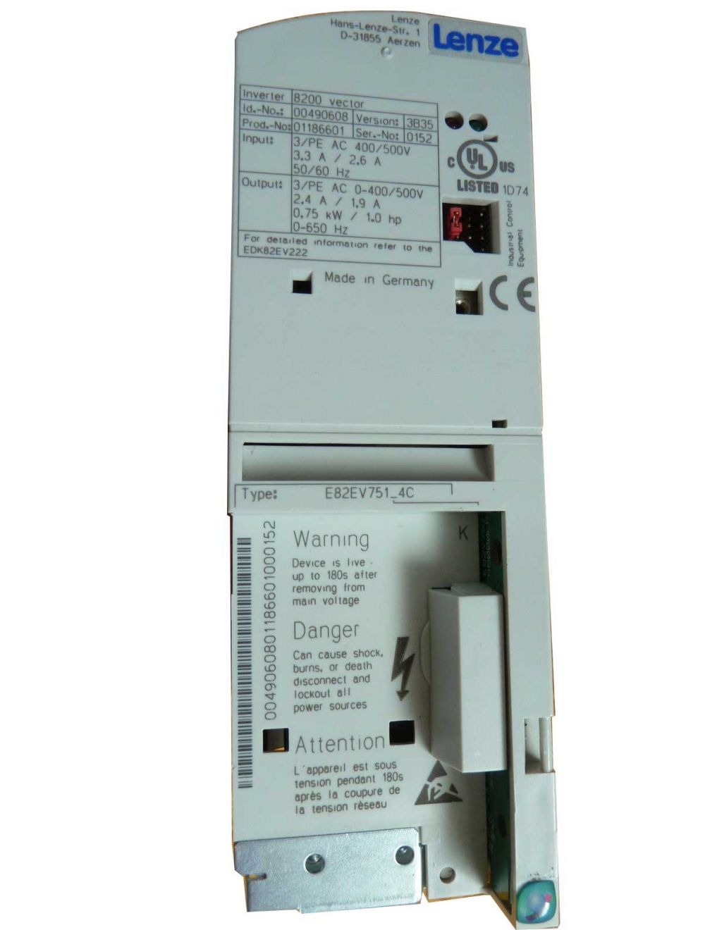 Inversor de Frequência 0,75 KW 400/500 V 8200 Lenze E82EV751K4C – Loja ...