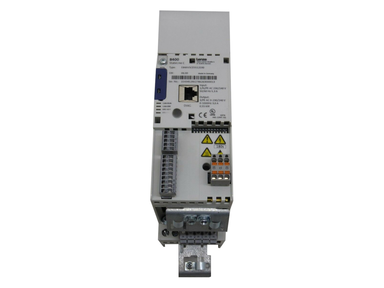 INVERSOR DE FREQUENCIA 8400 TOPLINE C - 0,55kW 230V - E84AVTCE5512SB0 ...